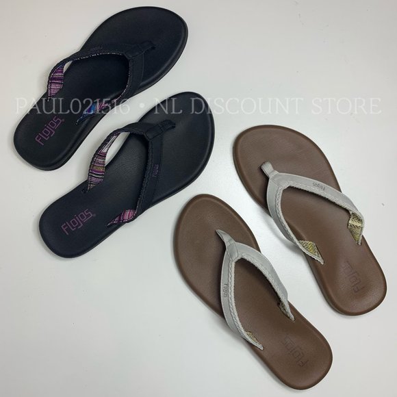 Flojos | Shoes | 2 Pairs Flojos Womens Memory Foam Sandals Flipflops 6 ...